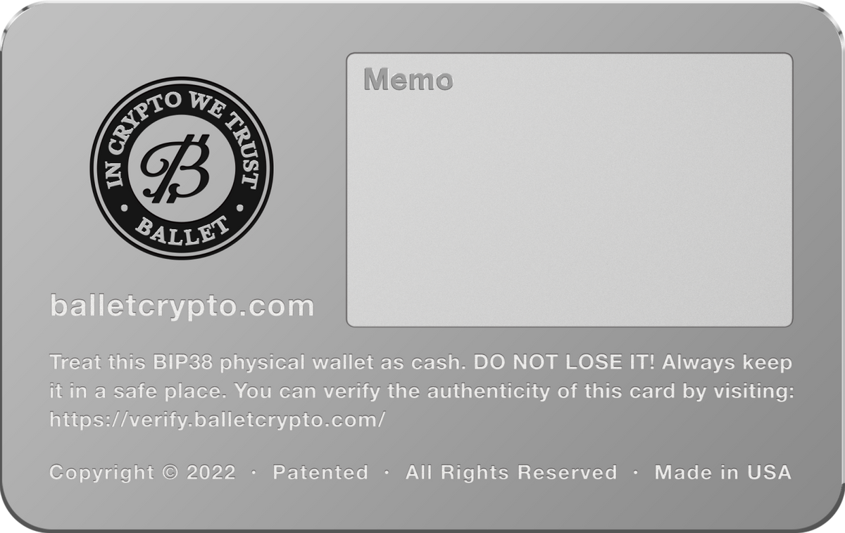 Ballet Cold Storage | Making Crypto Easy